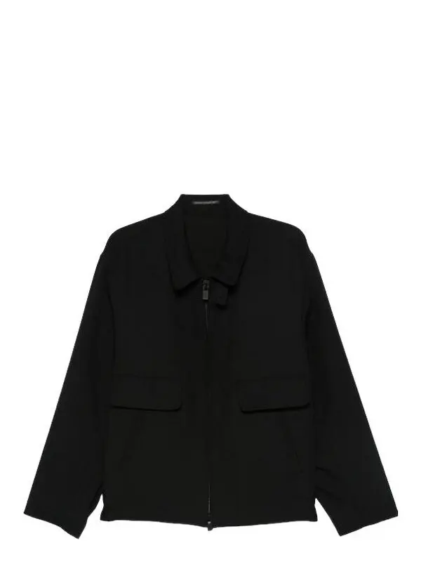 Yohji Yamamoto Zip-up Long-sleeve Jacket With Flap Pockets - Black