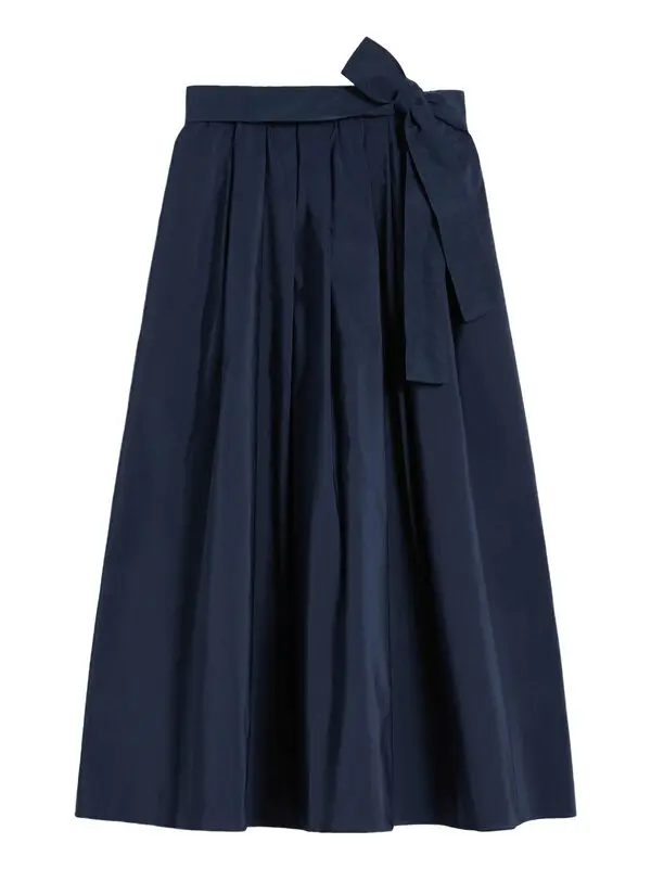 Max Mara Midi Taffeta Skirt - Blue