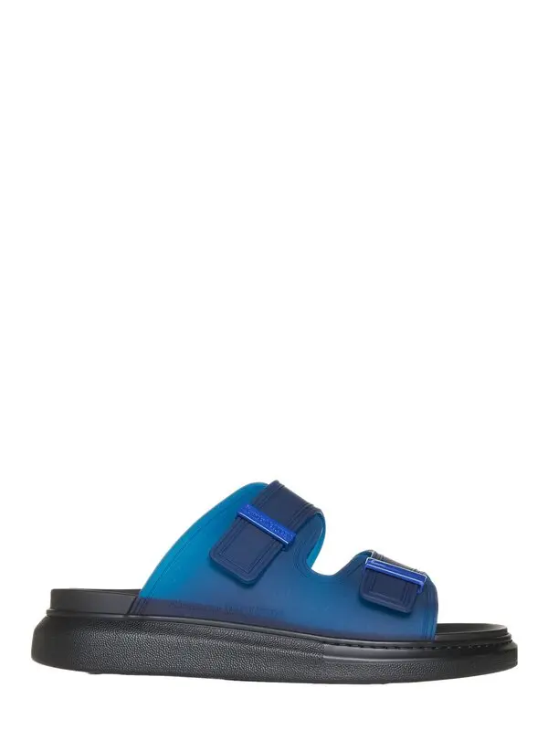 Alexander McQueen Hybrid Double-buckled Sandals - Blue