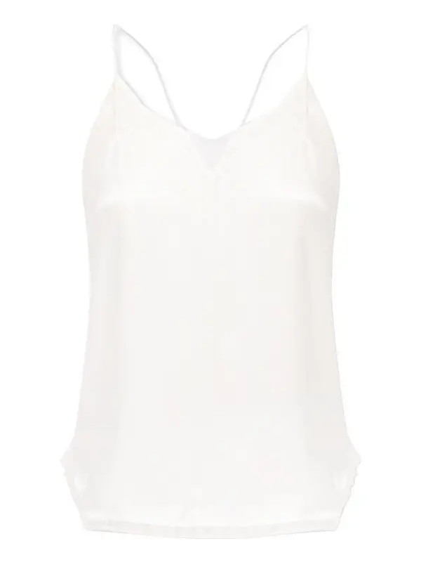 IRO PARIS Glistening Lace Embellished Top - White