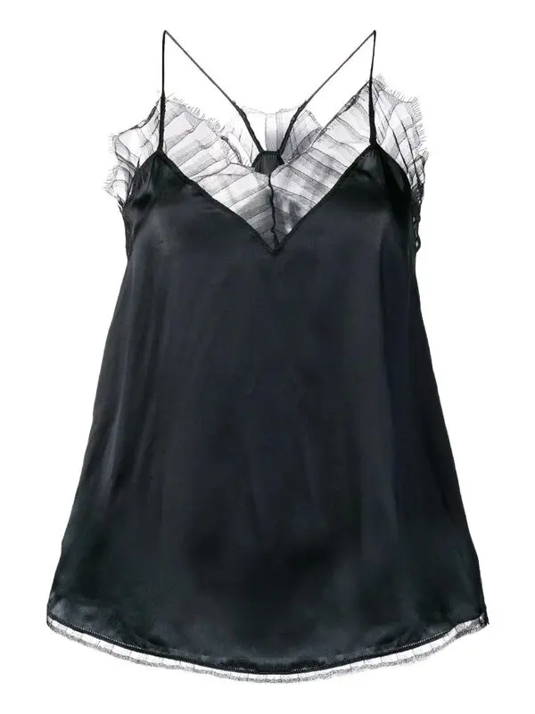 IRO PARIS Berwyn Sheer-trim Camisole Top - Black