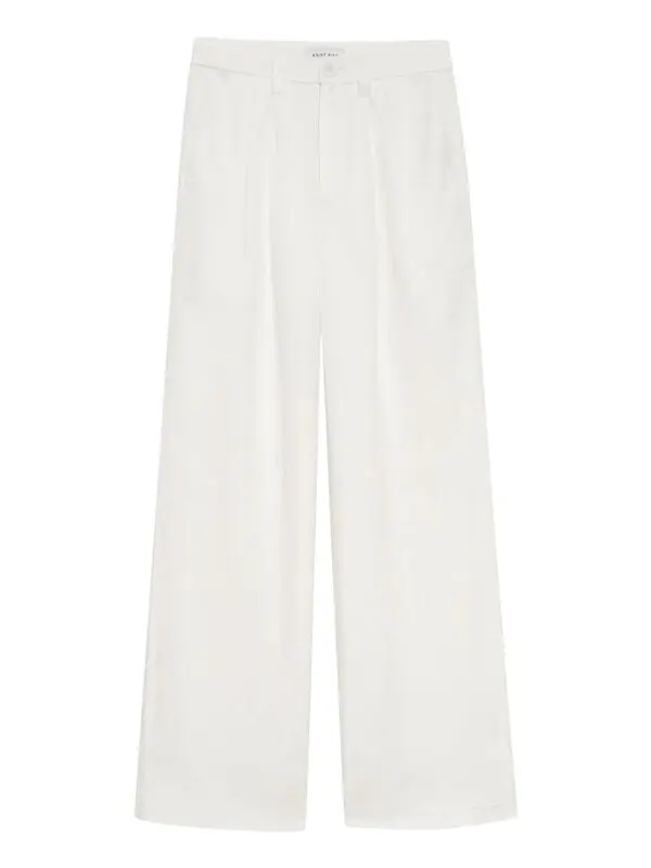 ANINE BING Carrie Wide-leg Trousers - White
