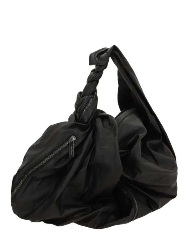 Yohji Yamamoto Draped Braided Tote Bag - Black