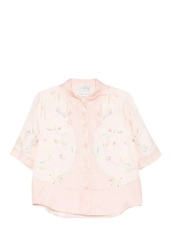 FORTE_FORTE Floral Print Silk Shirt - White