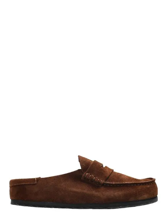 BIRKENSTOCK Naples Suede Moccasins - Brown