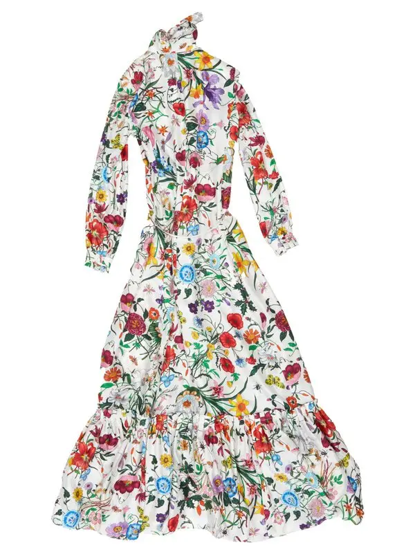 Gucci Flora Print Long Dress - Multi-color