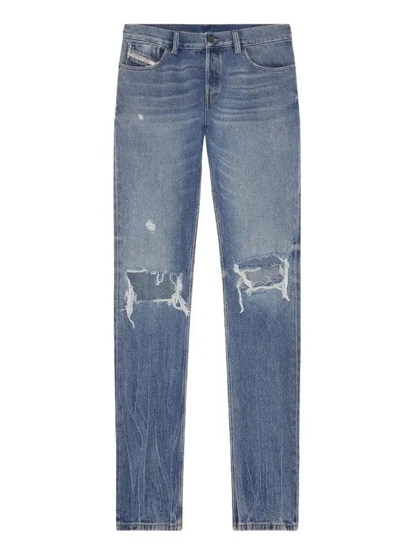 DIESEL® 1995 Ripped Straight-leg Jeans - Blue