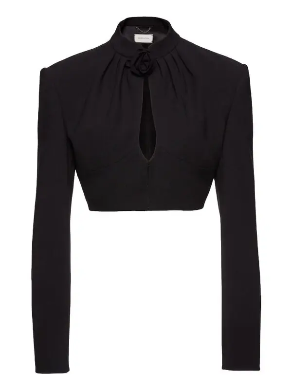 Magda Butrym Wool High-collar Jacket - Black