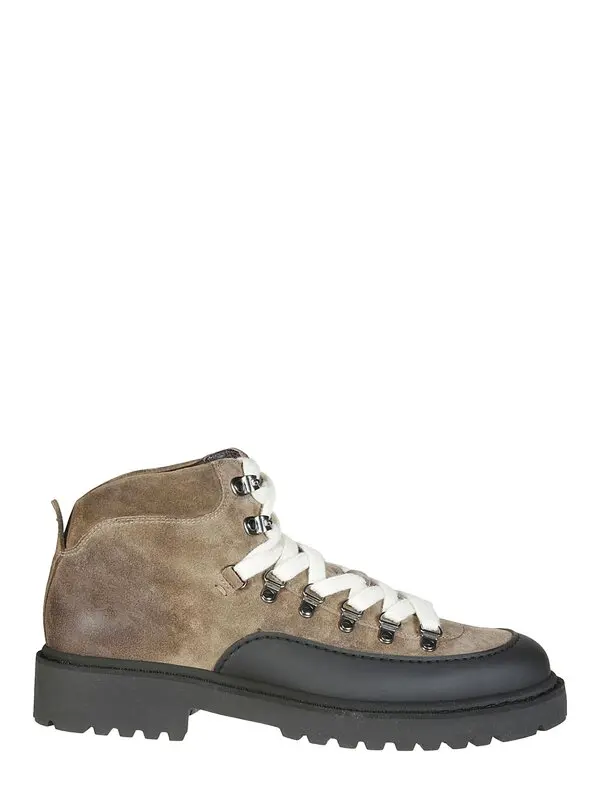 DOUCAL'S Suede Lace-up Hiking Boots - Black