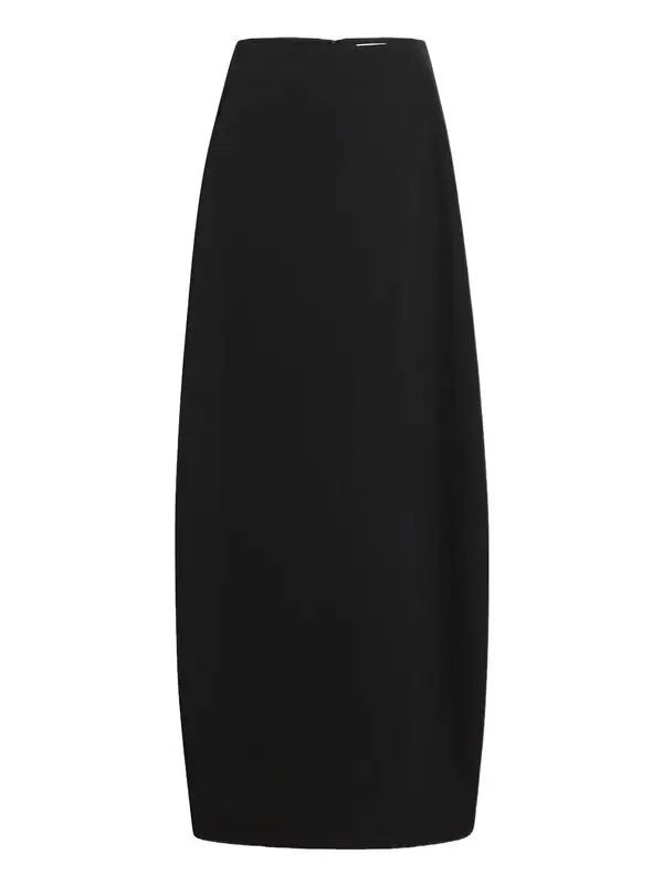 Khaite Lauson Midi Skirt - Black