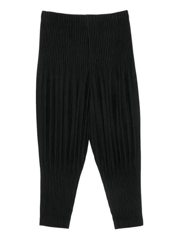 Issey Miyake Tapered Pleated Trousers - Black
