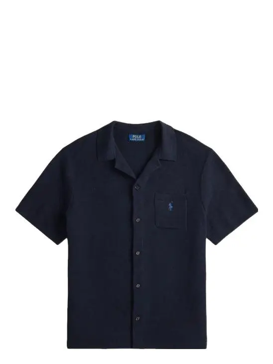 Polo Ralph Lauren Short-sleeved Cardigan With Embroidered Logo - Black