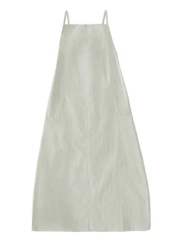 Studio Nicholson Sleeveless Square Neck Dress With Asymmetrical Back Slit - White
