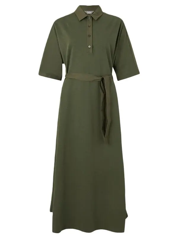 Max Mara Collared Midi Dress With Belt - No