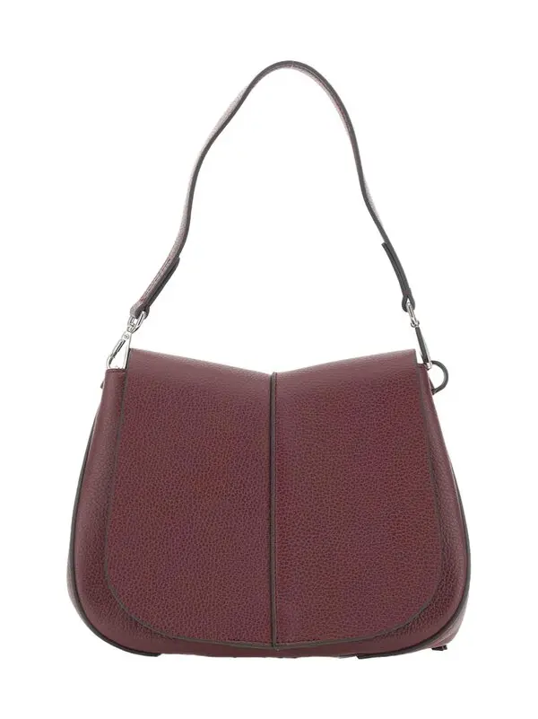 GIANNI CHIARINI Helena Round Shoulder Bag - Wine Red