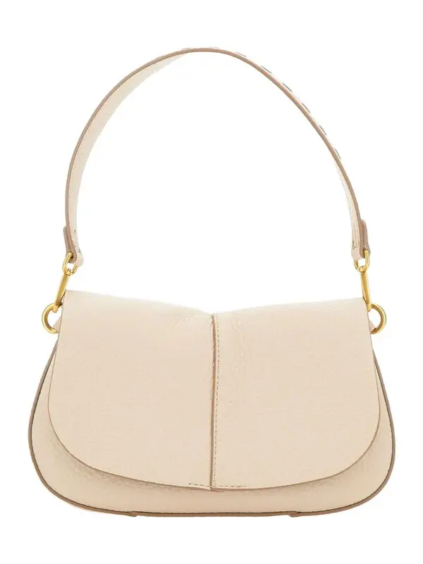 GIANNI CHIARINI Helena Round Shoulder Bag With Top Handle - Nude