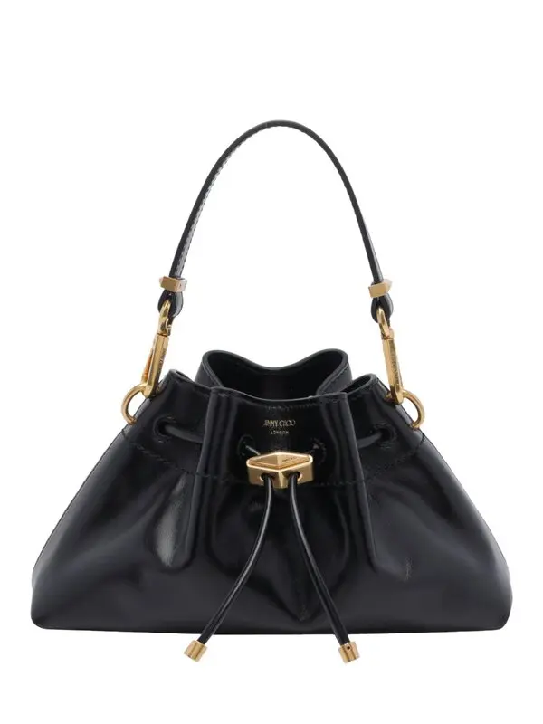 JIMMY CHOO Small Cinch Shoulder Bag - Black