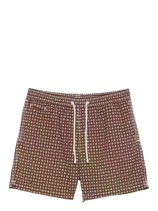 MC2 SAINT BARTH Micro Stretch Swim Shorts - Brown