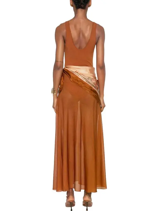 Zimmermann Scarf Detail Sleeveless Dress - Brown