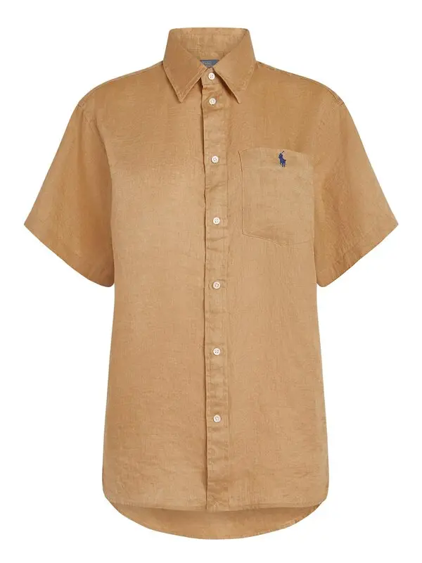 Polo Ralph Lauren Linen Sport Short-sleeve Shirt - Beige