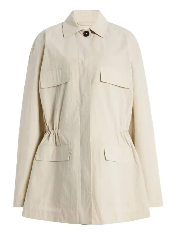 TOTEME Cinched Cotton-blend Utility Jacket - Neutral