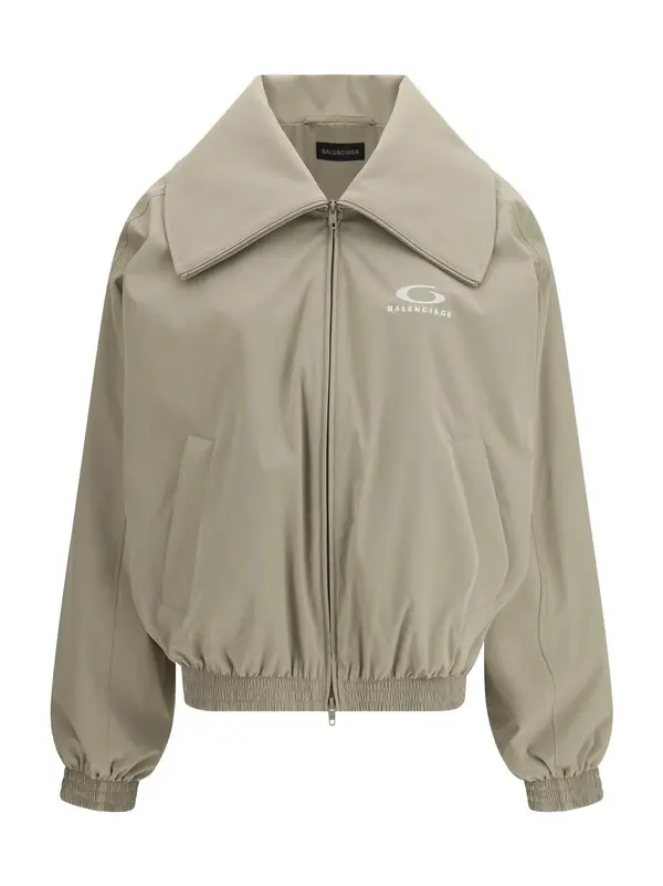Balenciaga Logo Zip Jacket - Cream