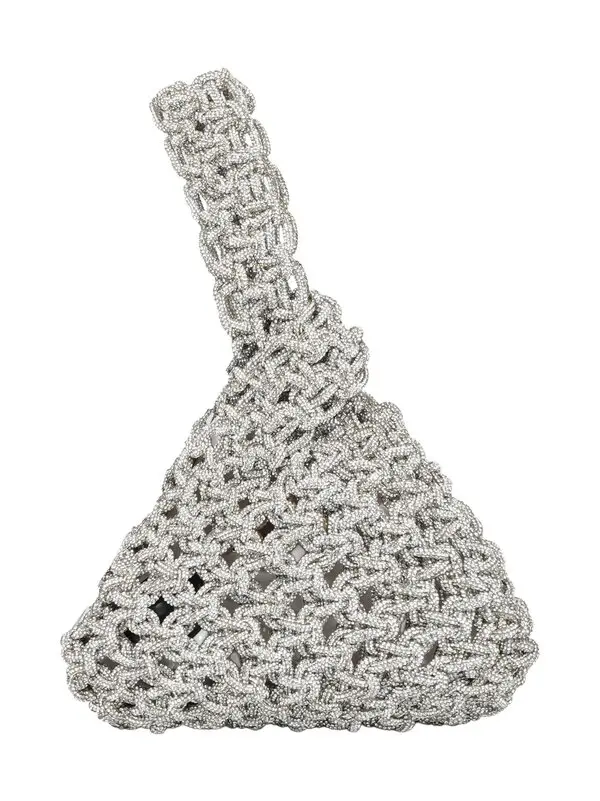 HIBOURAMA Niky" Crystal Embellished Bag - Silver