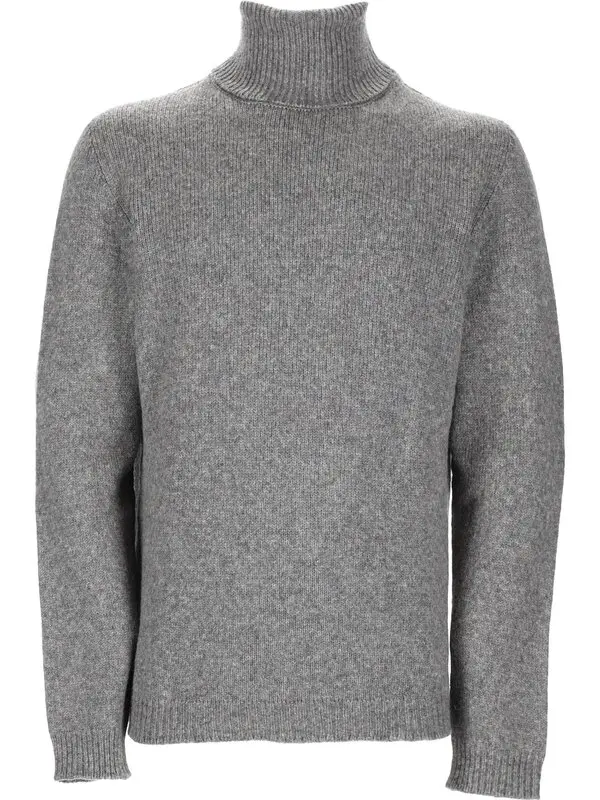 ROBERTO COLLINA High Neck Wool Sweater - Grey