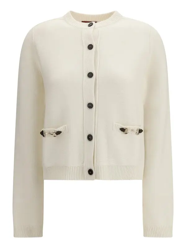 Gucci Wool And Cashmere Cardigan With Horsebit Detail - Multicolor