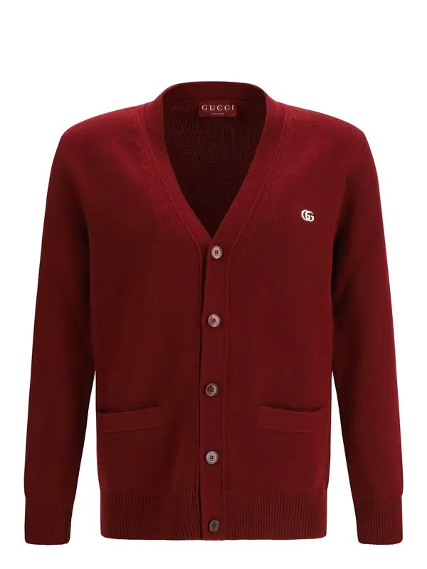Gucci Wool Cashmere V-neck Cardigan - Multicolor