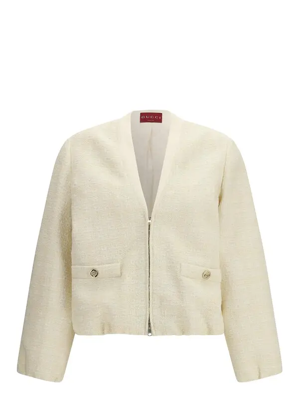 Gucci Tweed Jacket - Cream