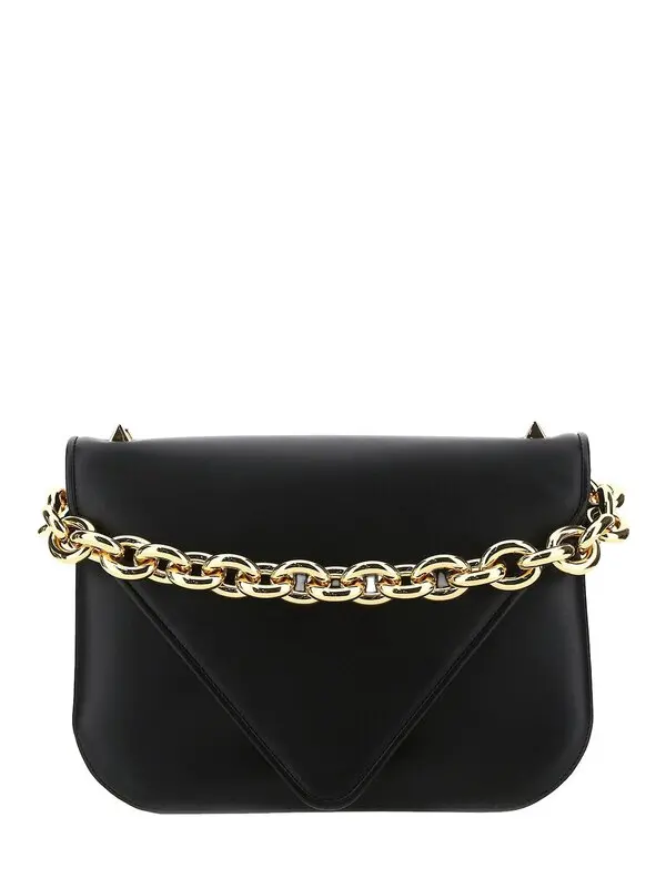 Bottega Veneta Leather Shoulder Bag With Gold Tone Chain - Multicolor