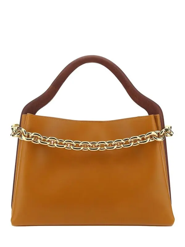 Bottega Veneta Leather Top Handle Bag With Chain Detail - Multicolor