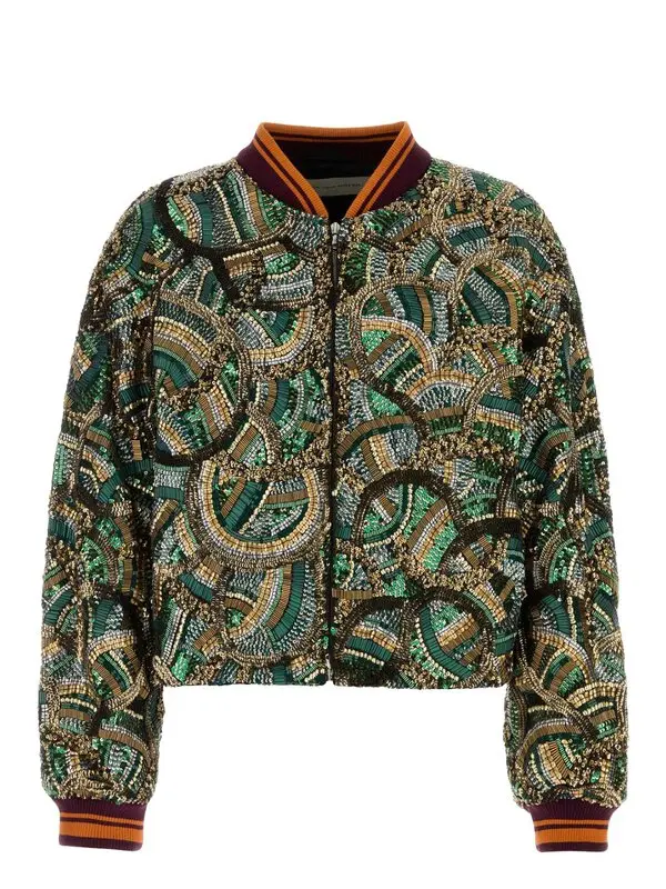 Dries Van Noten Embellished Vondel Bomber Jacket - Multicolor