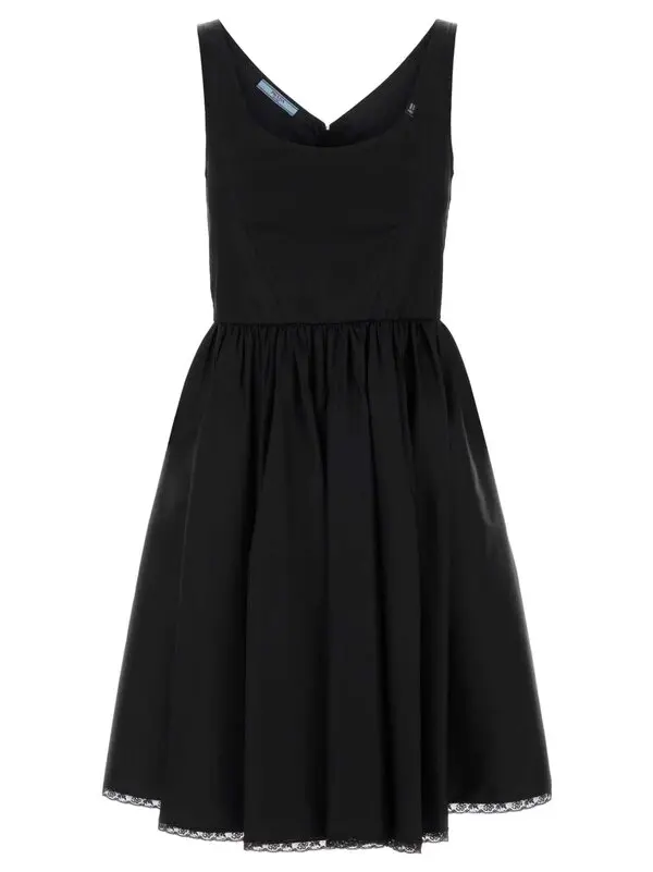 Prada Re-nylon Mini Dress - Black