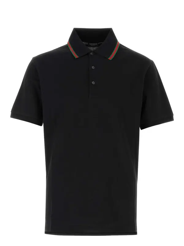 Gucci Piquet Polo Shirt - Black
