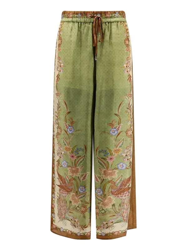 Zimmermann Indra Silk Trousers - Multicolor