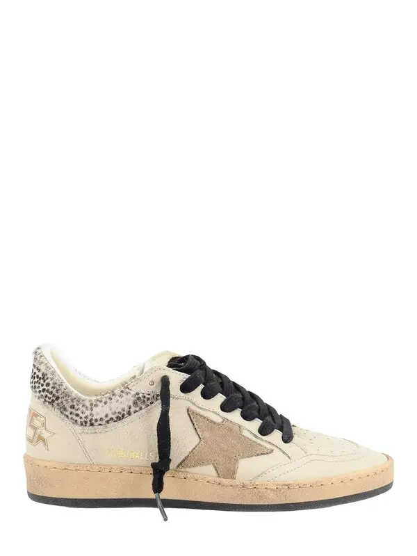 GOLDEN GOOSE Ballstar Leather Sneakers With Iconic Side Logo - Multicolor