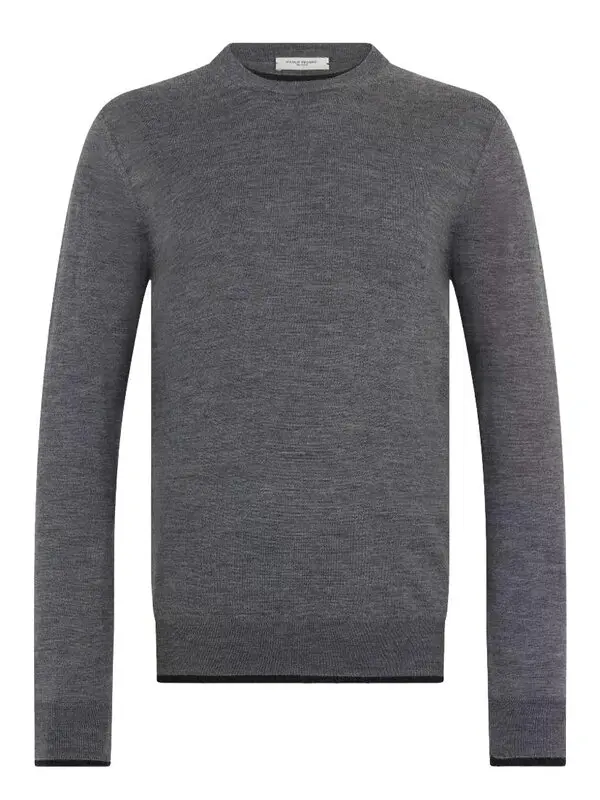 PAOLO PECORA Crew Neck Long Sleeve Sweater - Grey