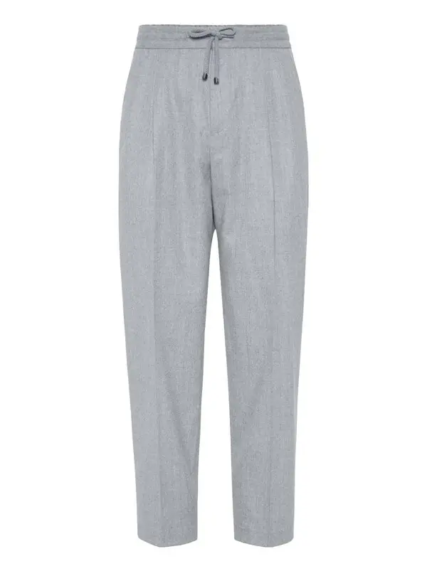 Brunello Cucinelli Virgin Wool Trousers - Multicolor
