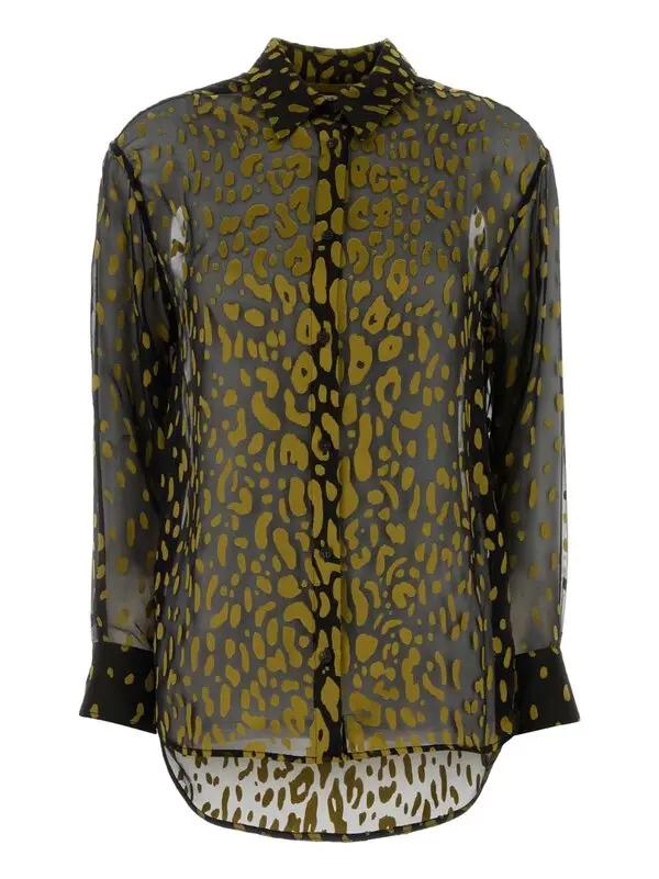 FERRAGAMO Embellished Georgette Shirt - Multicolor