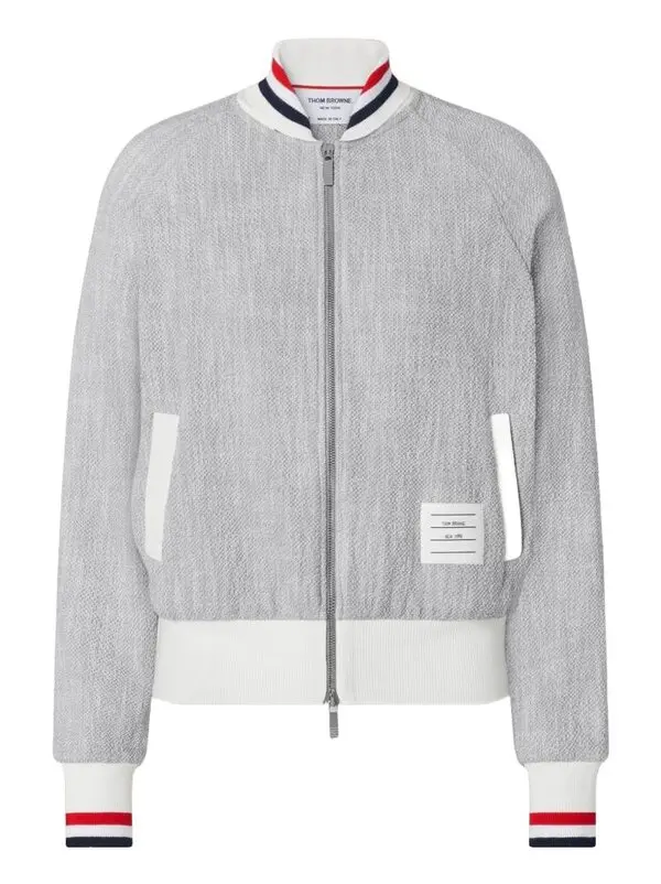 Thom Browne Rwb Cotton Bomber Jacket - Grey