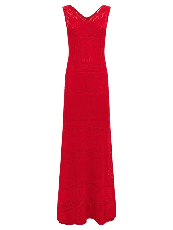 BLUGIRL Crochet Maxi Dress - Red