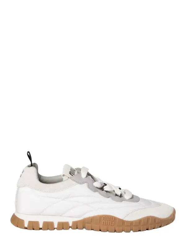 Miu Miu Tyre Nylon And Suede Sneakers - Multicolor