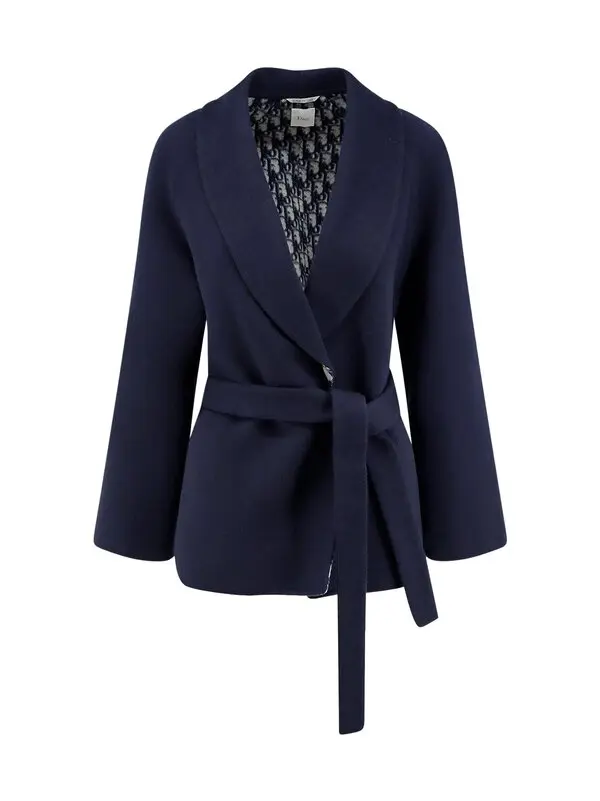 Dior Virgin Wool And Silk Caban Coat - Multicolor