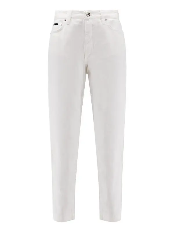 Dolce & Gabbana Audrey White Denim Trousers - Multicolor
