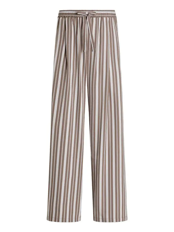 Dolce & Gabbana Striped Cotton Blend Trousers - Multicolor