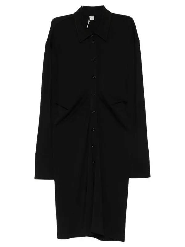 TOTEME Shirtdress With Ruched Detail - Multicolor