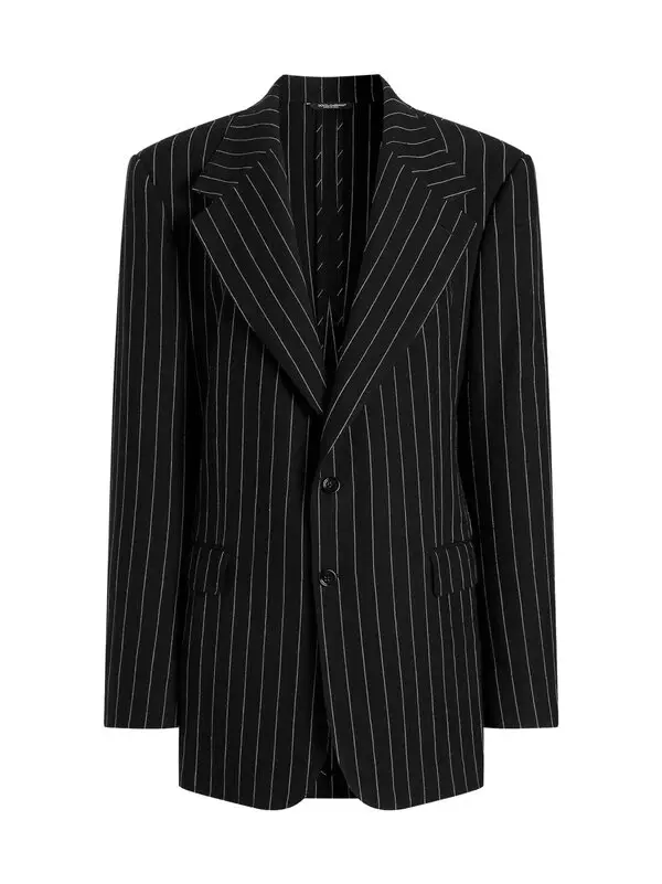 Dolce & Gabbana Sicilia Pinstripe Wool And Linen Blend Blazer - Multicolor