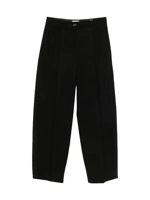 TOTEME Wide Leg Cotton Trousers - Multicolor